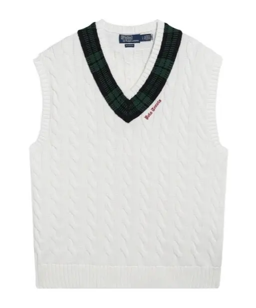 Polo Ralph Lauren Cream Cable-knit Relaxed-fit Vest - Beige