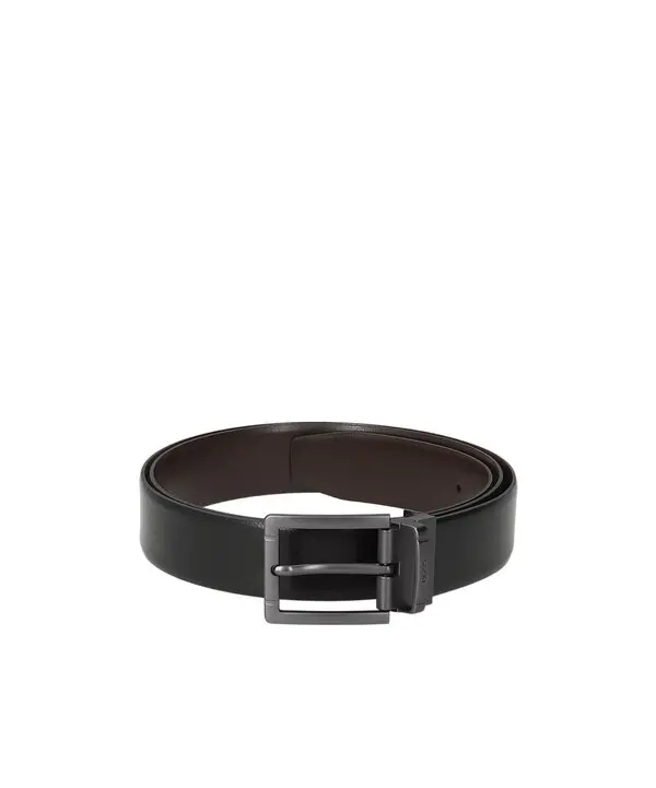 Hugo Boss Logo Leather Belt - Black