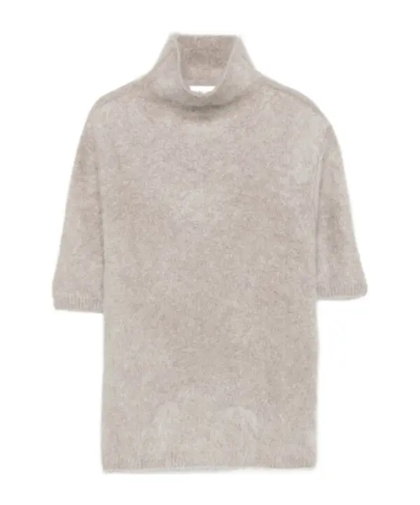 Soft Goat Cashmere Turtleneck Sweater - Nude