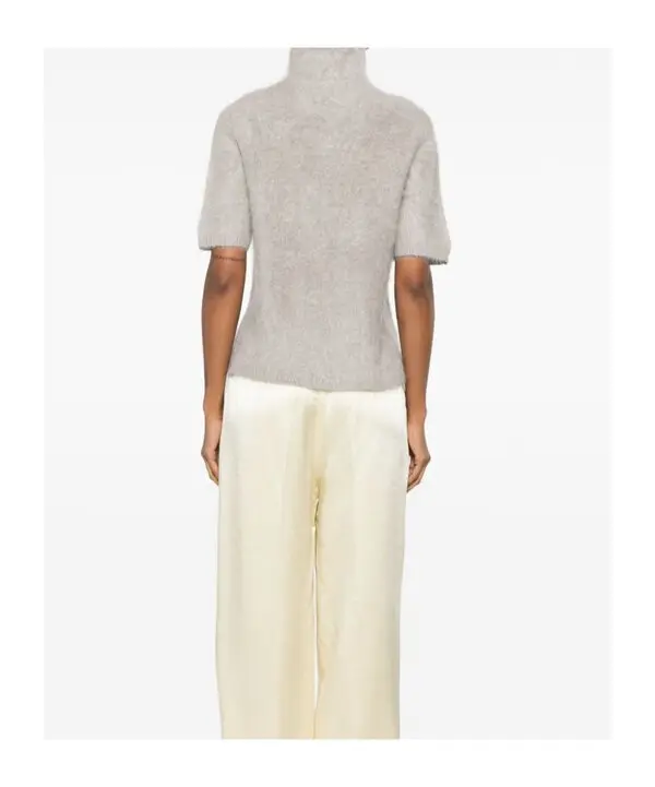 Soft Goat Cashmere Turtleneck Sweater - Nude
