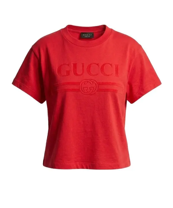 Gucci Cotton Jersey T-shirt With Print - Red