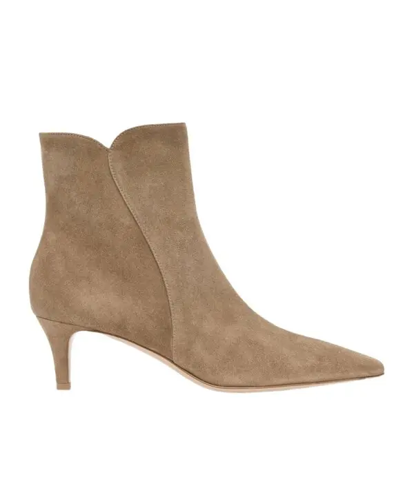 GIANVITO ROSSI Pointed Toe Ankle Boots With Side Zipper