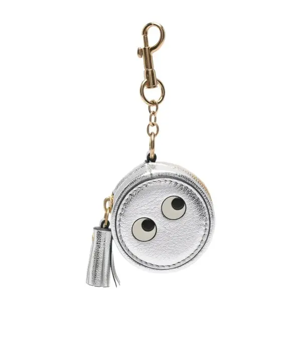 ANYA HINDMARCH Zipper Detail Keychain - Silver
