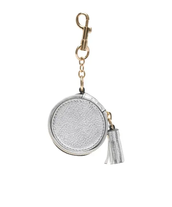 ANYA HINDMARCH Zipper Detail Keychain - Silver