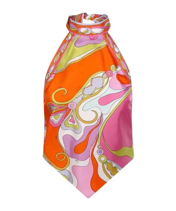 Emilio Pucci Printed Halterneck Top