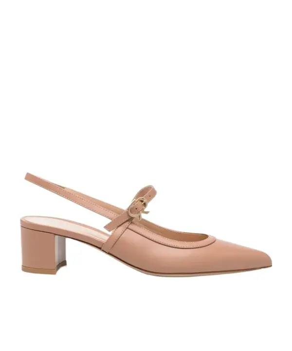 GIANVITO ROSSI Slingback Pumps With Chunky Heel