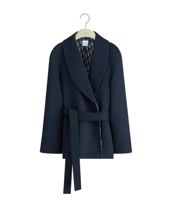 Dior Belted Cropped Double-breasted Peacoat