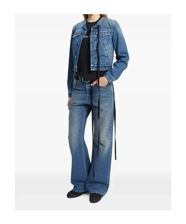 ANN DEMEULEMEESTER Stonewashed Wide-leg Jeans - No