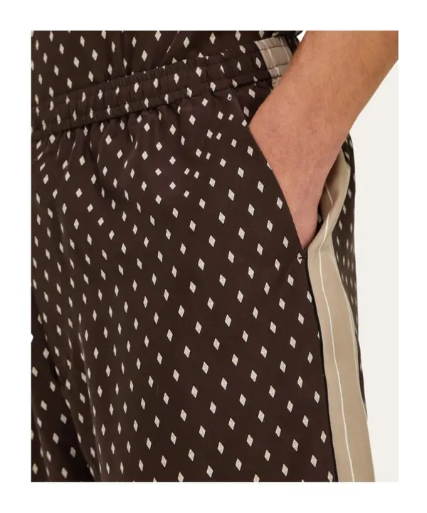 FERRAGAMO Printed Silk Bermuda Shorts