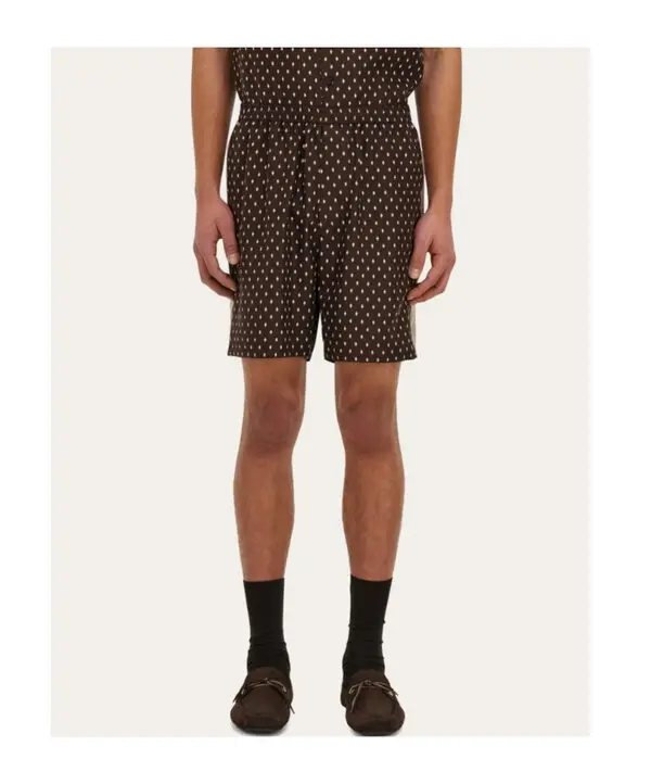 FERRAGAMO Geometric Print Bermuda Shorts