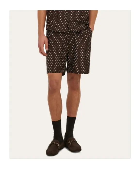 FERRAGAMO Geometric Print Bermuda Shorts