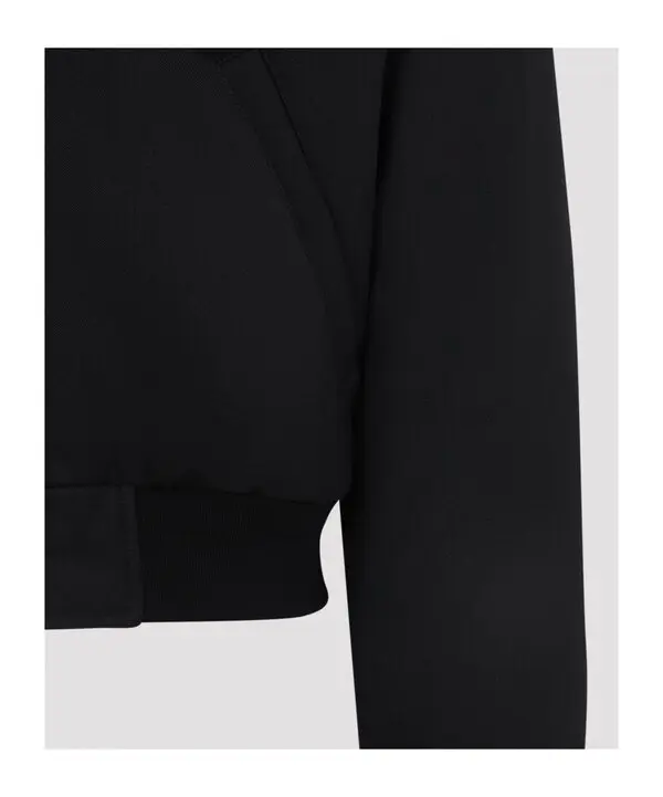 JIL SANDER Ribbed-trim Zip-up Bomber Jacket - Black