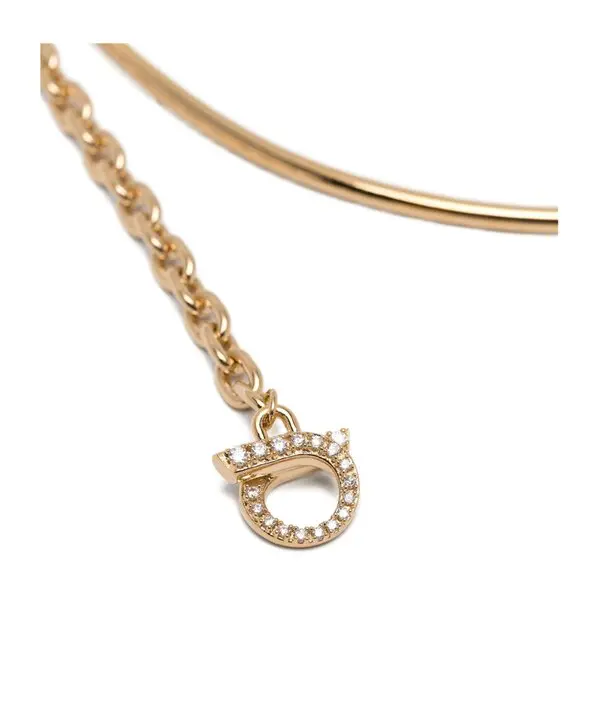 FERRAGAMO Polished Chain Necklace With Gancini Pendant