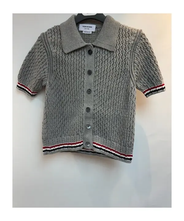 Thom Browne Short-sleeved Collared Cardigan