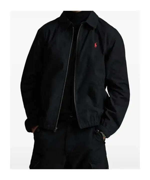 Polo Ralph Lauren Zip-up Jacket With Logo Detail - Black