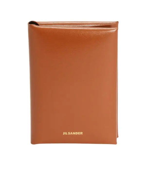 JIL SANDER Folded Passport Holder - Tan
