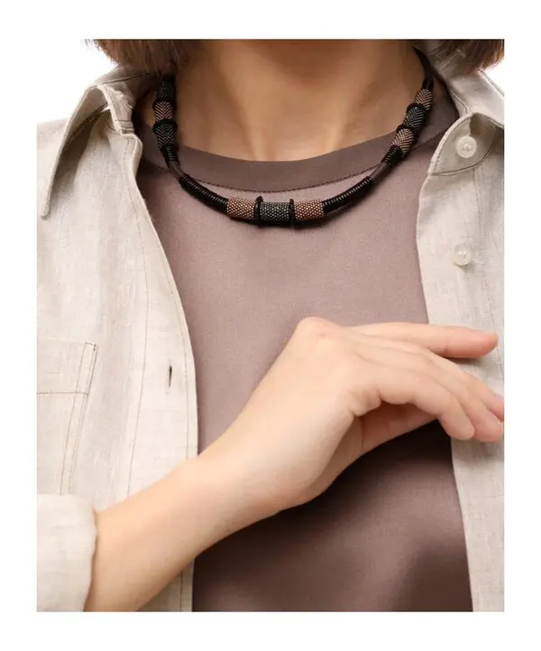 Brunello Cucinelli Lobster Buckle Beaded Necklace