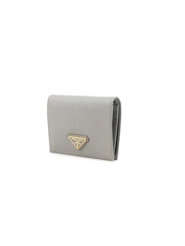 Prada Small Saffiano-leather Triangle-logo Wallet