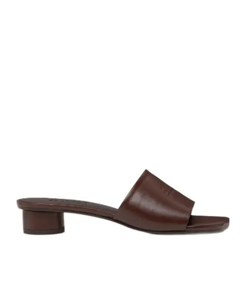 MAISON MARGIELA Cylindrical Heel Slip-on Sandals - Brown
