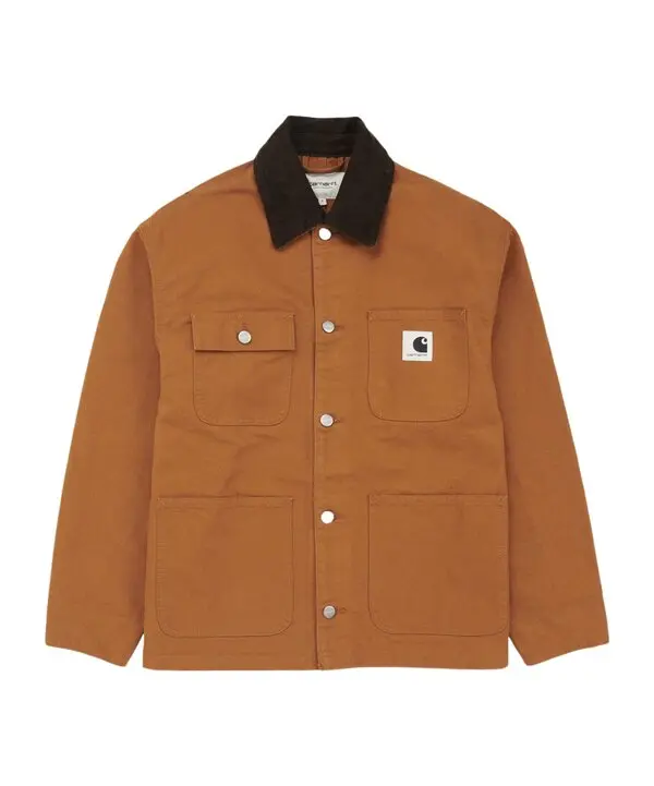Carhartt Work In Progress Long-sleeved Work Jacket With Logo Detail - Brown