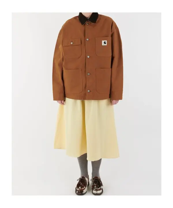Carhartt Work In Progress Long-sleeved Work Jacket With Logo Detail - Brown