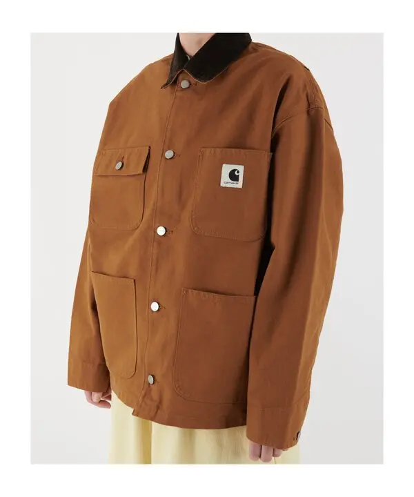 Carhartt Work In Progress Long-sleeved Work Jacket With Logo Detail - Brown