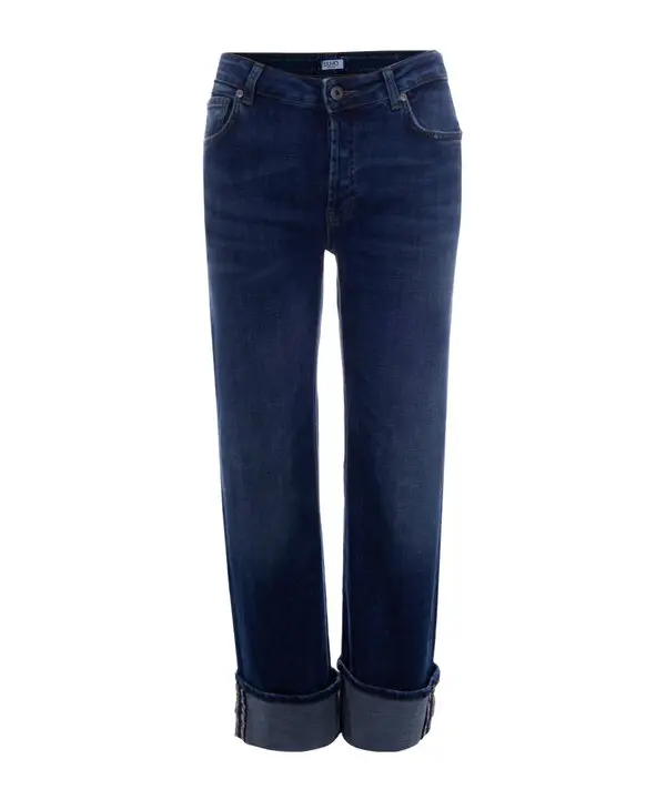 Liu Jo Turn-up Hem Distressed Jeans