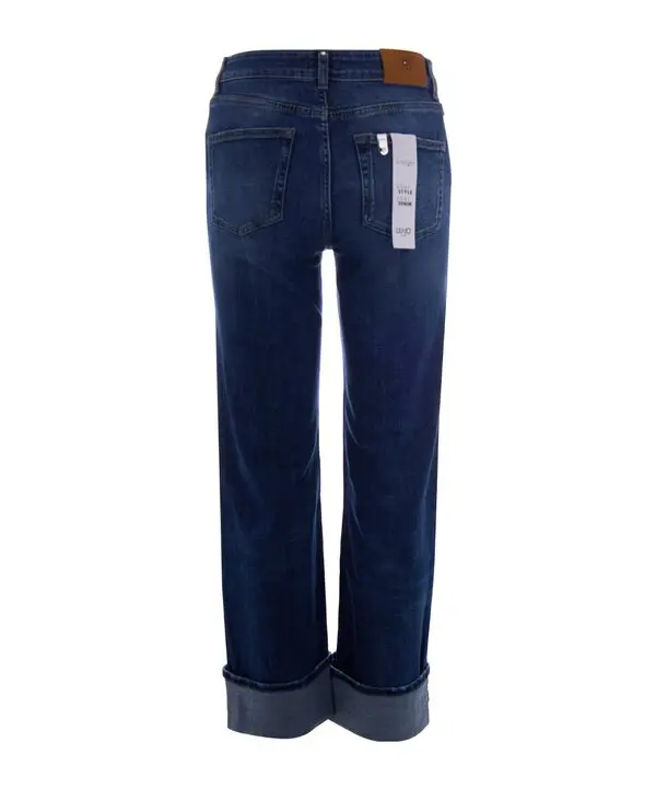 Liu Jo Turn-up Hem Distressed Jeans