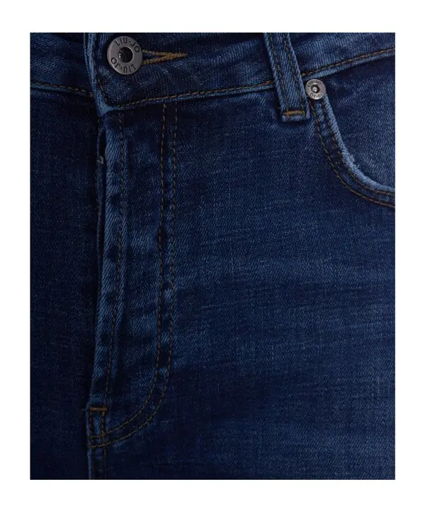 Liu Jo Turn-up Hem Distressed Jeans