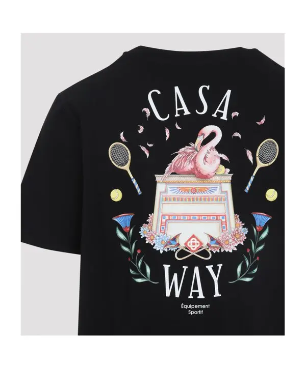 Casablanca Casa Way Graphic Printed T-shirt - Black