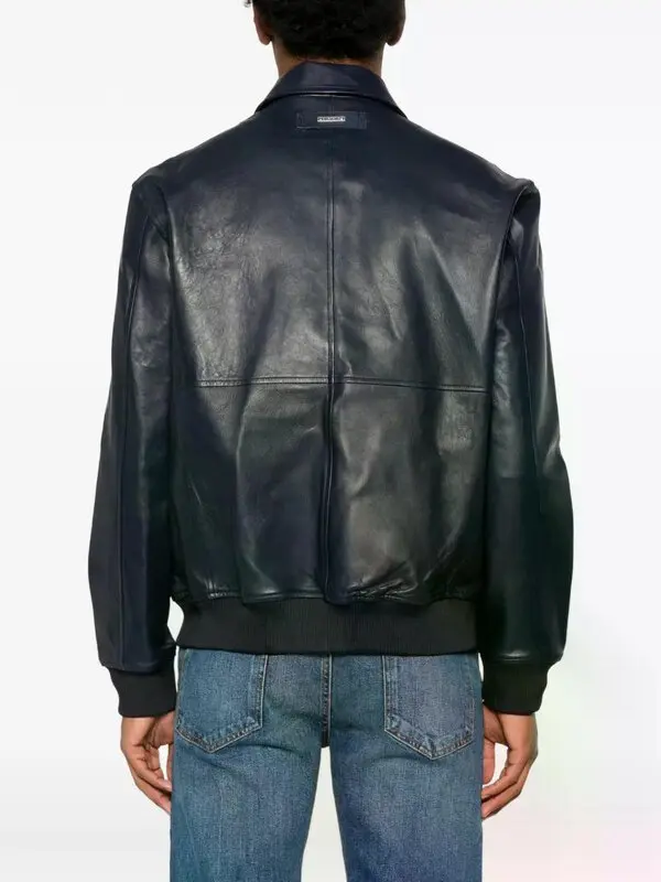 Iceberg Zip-up Leather Jacket
