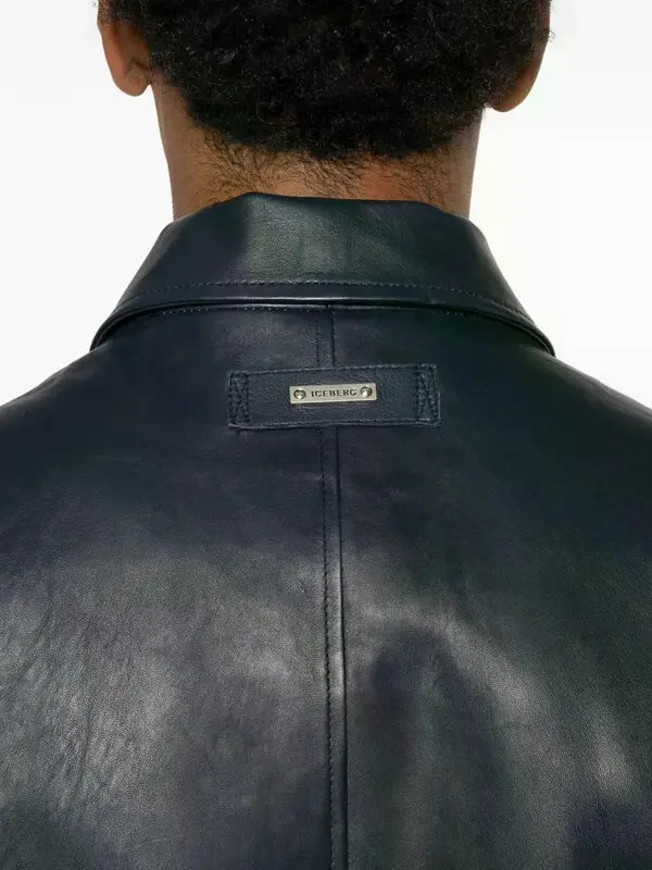 Iceberg Zip-up Leather Jacket