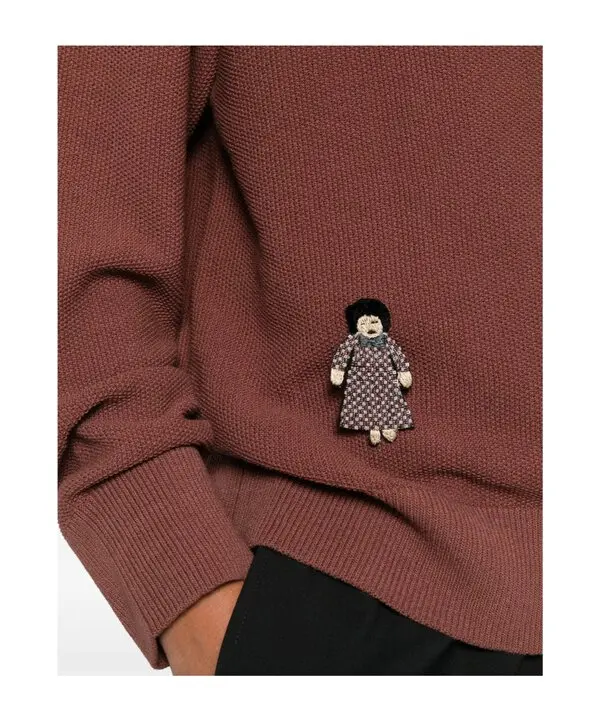SONG FOR THE MUTE Oversized Sweater With Appliqu