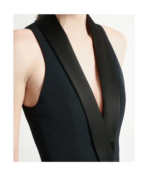 Balmain Sleeveless Collared Belted Mini Dress