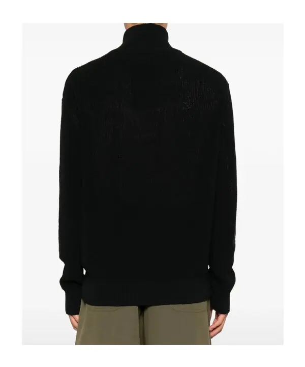 SONG FOR THE MUTE Flower Zip Up Funnel Cardigan
