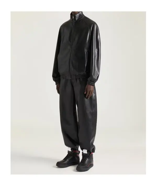 Givenchy Couture Seam Track Top In Nappa Leather