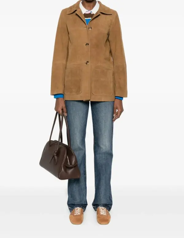 Ba&sh Suede Patchwork Casual Jacket