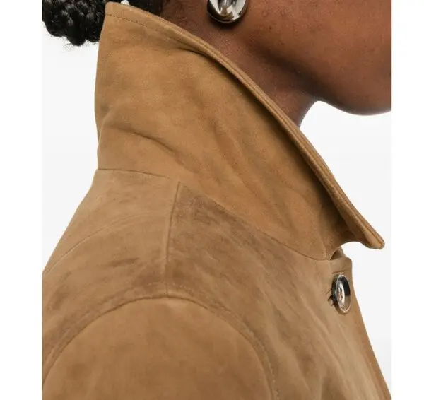 Ba&sh Suede Patchwork Casual Jacket