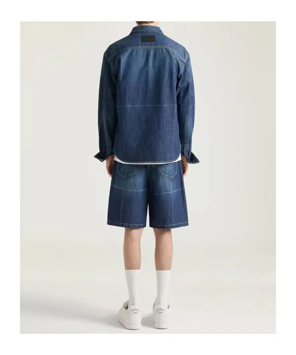Givenchy Couture Seam Bermuda Shorts In Denim