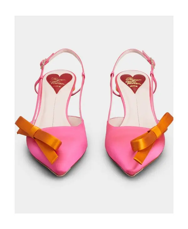 ROGER VIVIER Virgule Bow Slingback Pumps