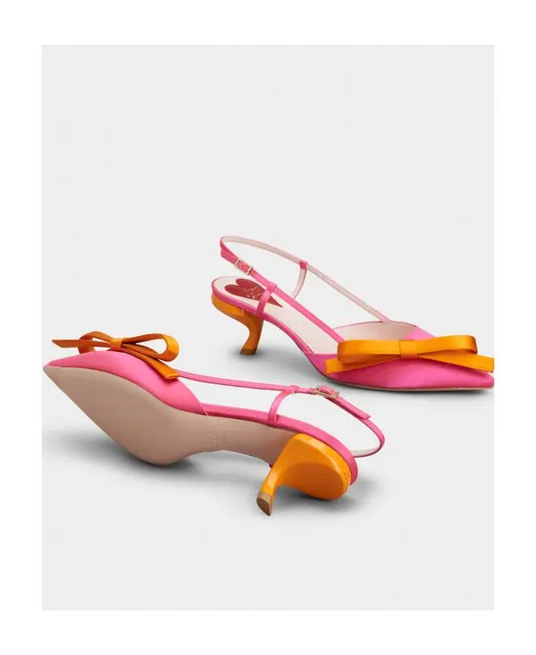 ROGER VIVIER Virgule Bow Slingback Pumps