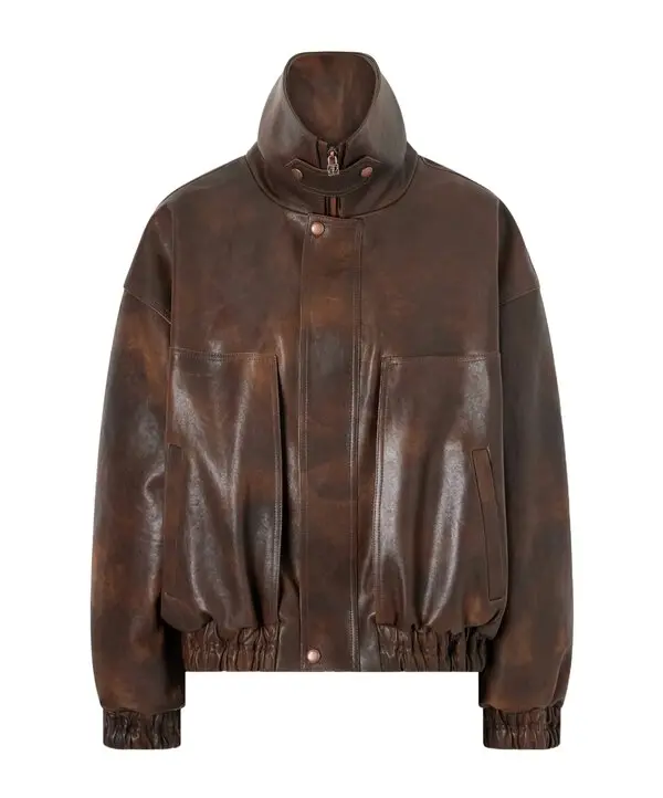 Magda Butrym Oversized Bomber Jacket With High Collar