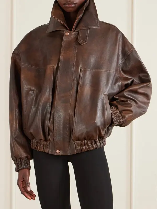 Magda Butrym Oversized Bomber Jacket With High Collar