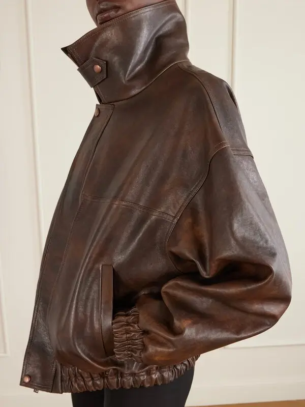 Magda Butrym Oversized Bomber Jacket With High Collar