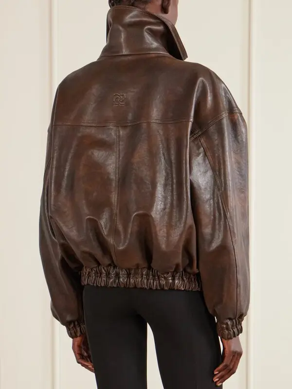 Magda Butrym Oversized Bomber Jacket With High Collar