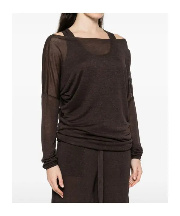 P.a.r.o.s.h Cold Shoulder Long Sleeve Top