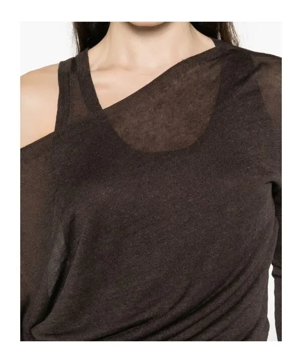 P.a.r.o.s.h Cold Shoulder Long Sleeve Top