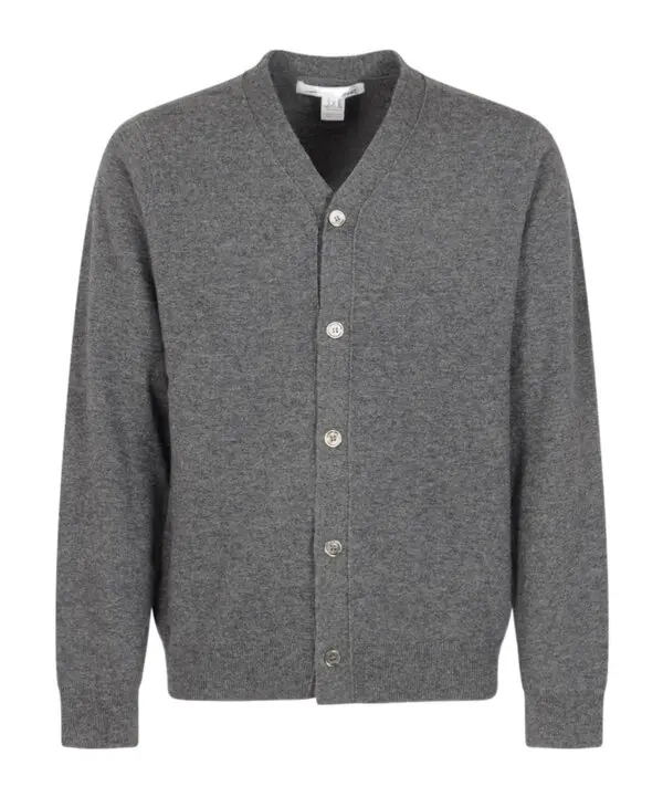 Comme Des Garçons V-neck Cardigan - Gray