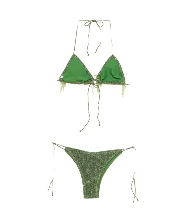 Oseree Lumière 20s Beaded Bikini Set - White