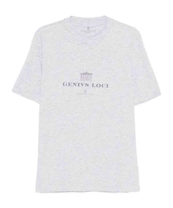 Brunello Cucinelli Graphic-print T-shirt - Grey